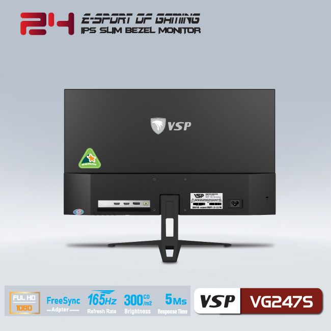 Màn hình máy tính LCD VSP VG247S | 23.8 inch/Full HD/Tấm nền IPS/165Hz ...
