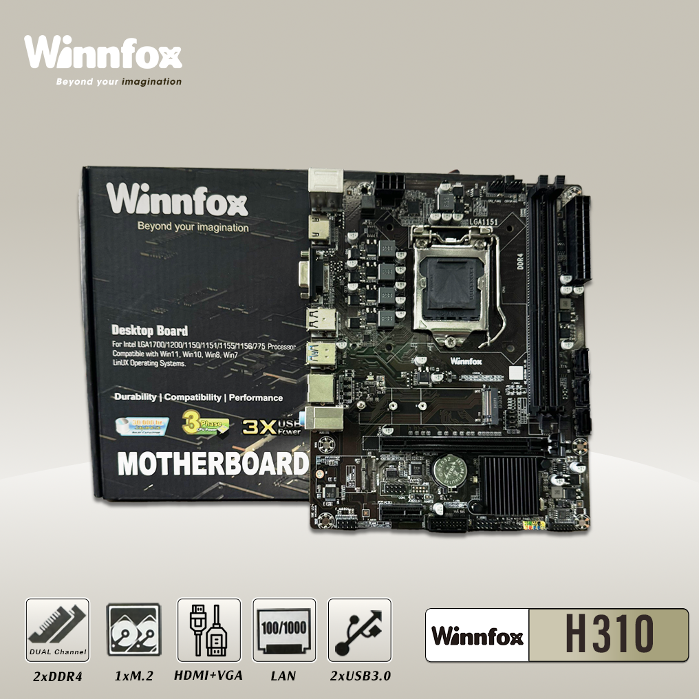 Mainboard Winnfox H310 chính hãng giá rẻ - Đại Tài Lộc