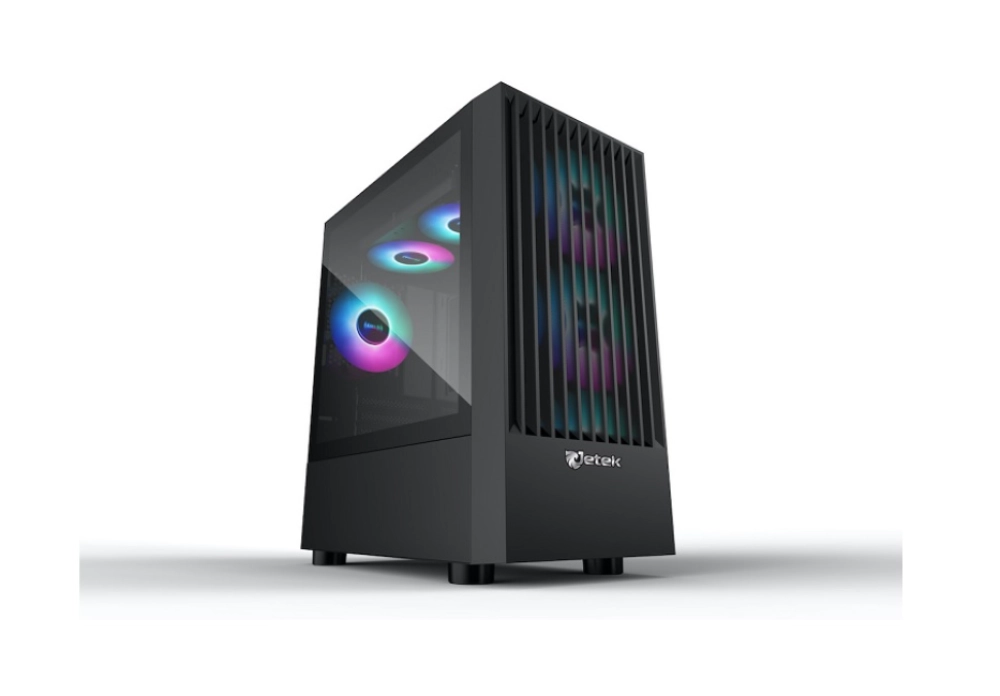 Thùng máy Case Jetek Game – X1 Tặng 3 Fan RGB (Đen)