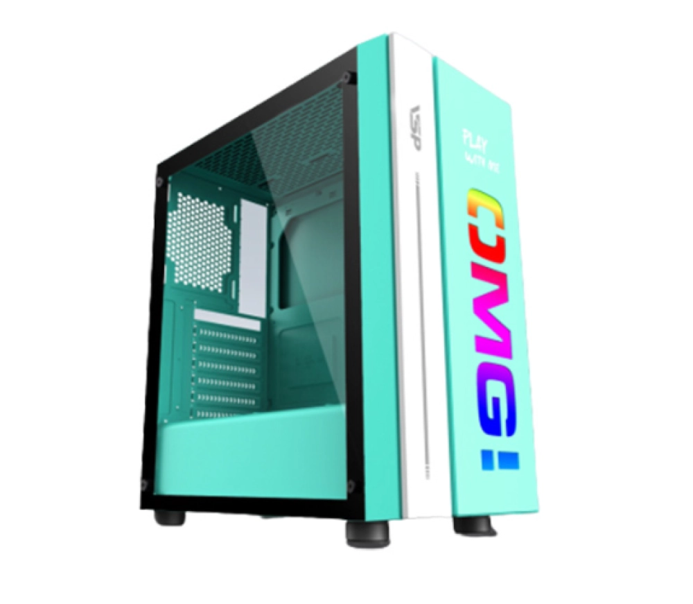 Thùng máy Case VSP OMG-II Mid Tower (Xanh)